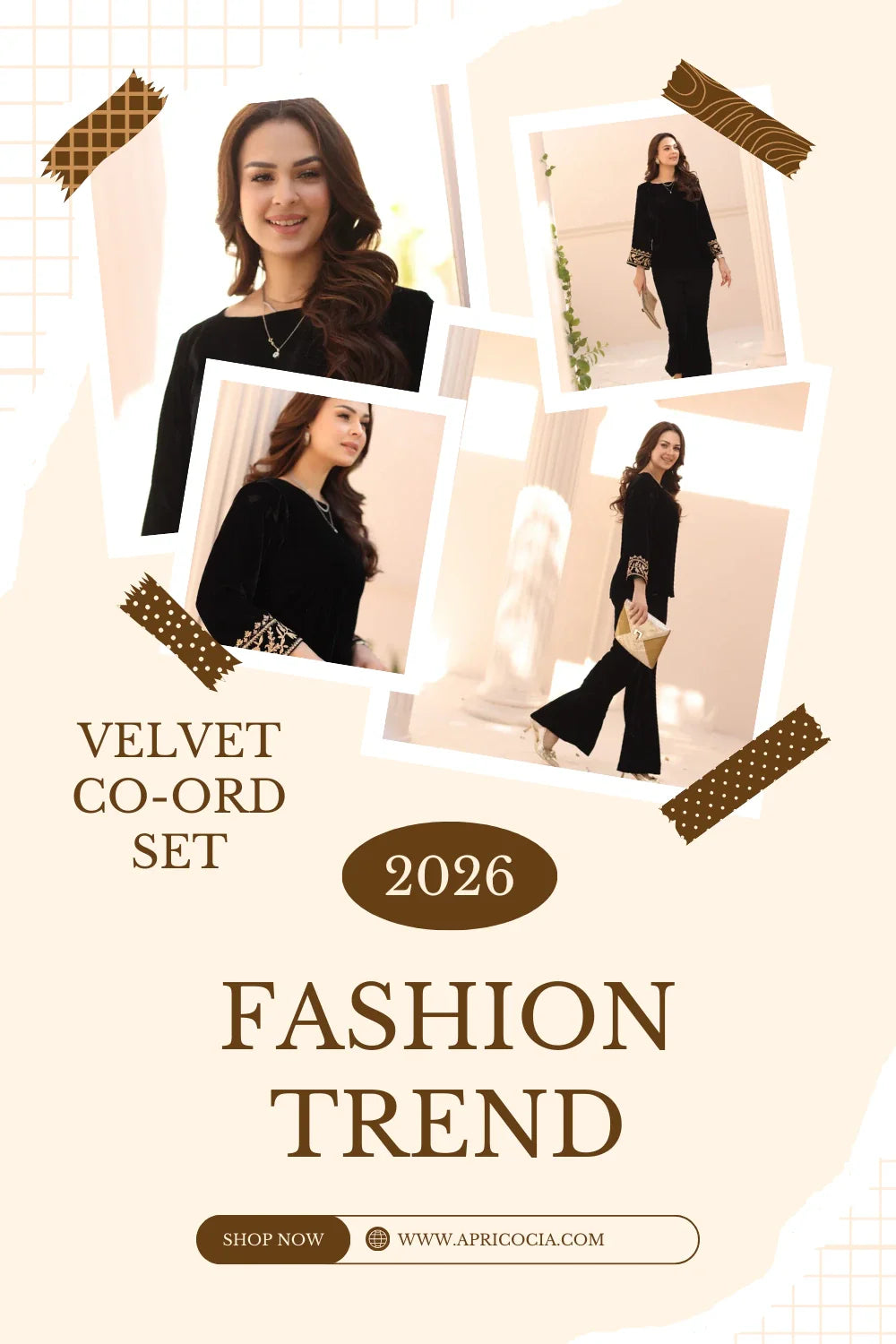 Velvet Noir Co-Ord Set – Luxury Velvet Dress for Every Occasion – Apricocia